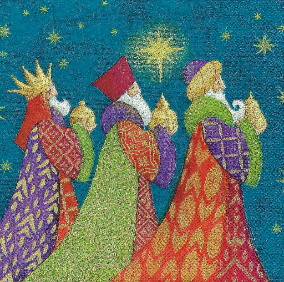 Three Kings Decoupage Napkins Three Wisemen Kings Gift Includes Three ...