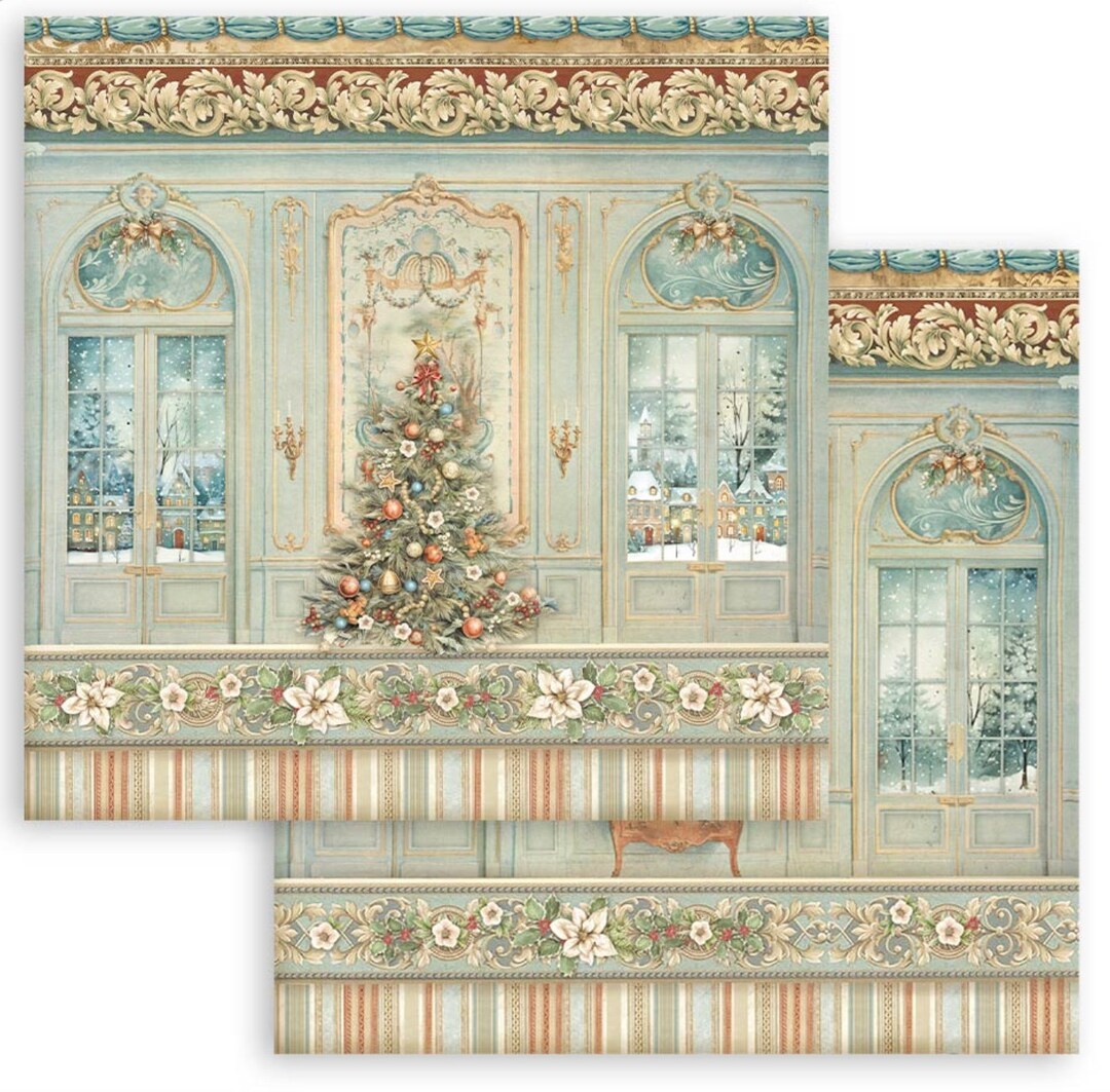 Stamperia Christmas Scrapbooking Double Faced Sheet 12" X 12" NEW ...