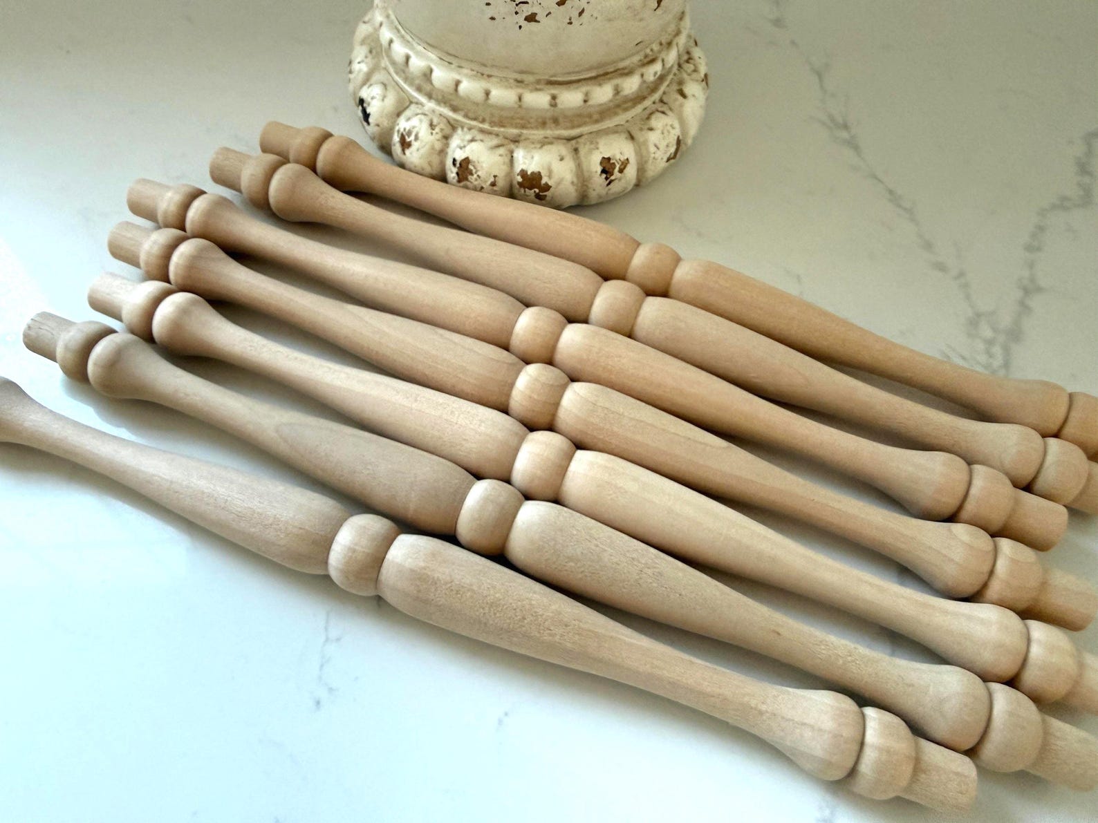 Wood Spindles 11" Long Solid Wood Unfinished Solid Birch for Crafts ...