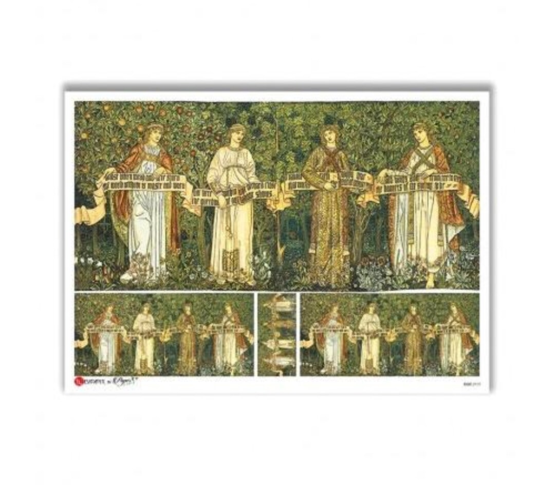 William Morris the Seasons Decoupage Rice Paper Two Sheets of A5 Size ...