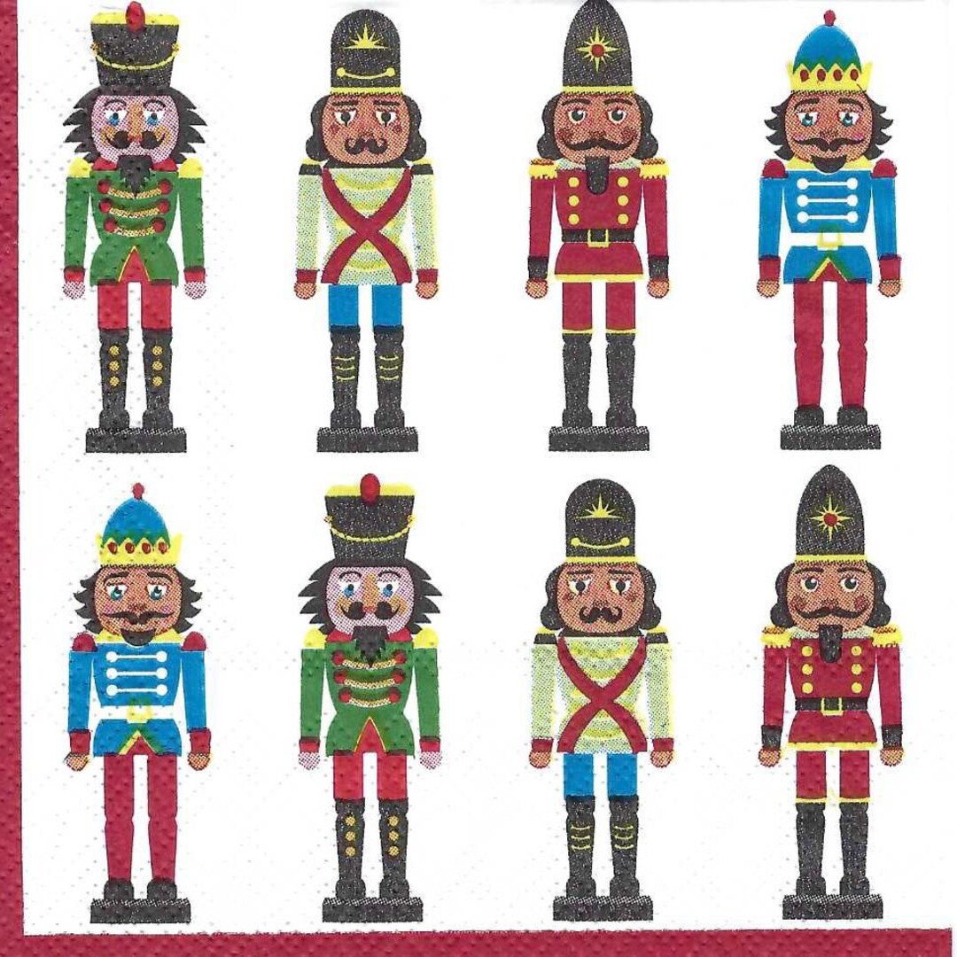 Nutcracker Parade Decoupage Paper Napkins Christmas Theme, Includes ...