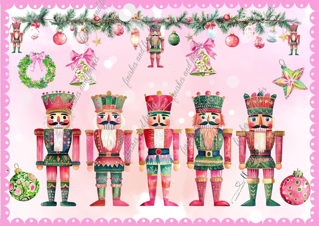 Pink Nutcrackers Digital Download, A4 and A5 Sizes Included Pink ...