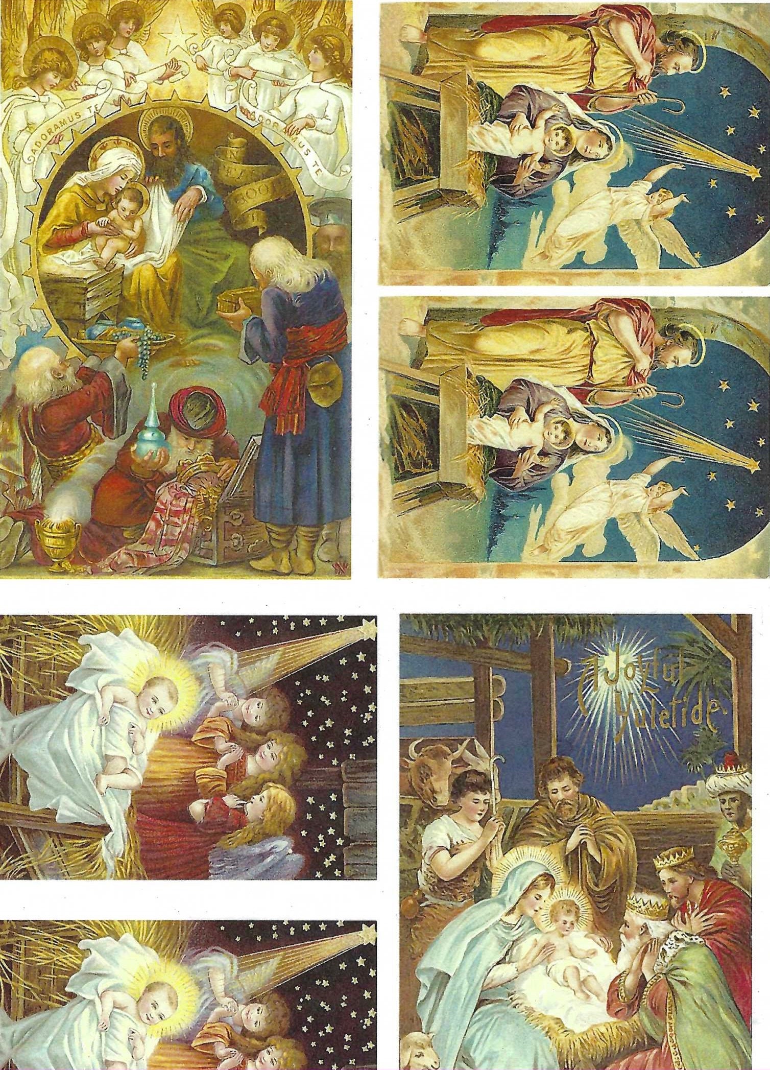 Holy Family Nativity Decoupage Rice Paper Birth of Christ Baby Jesus ...
