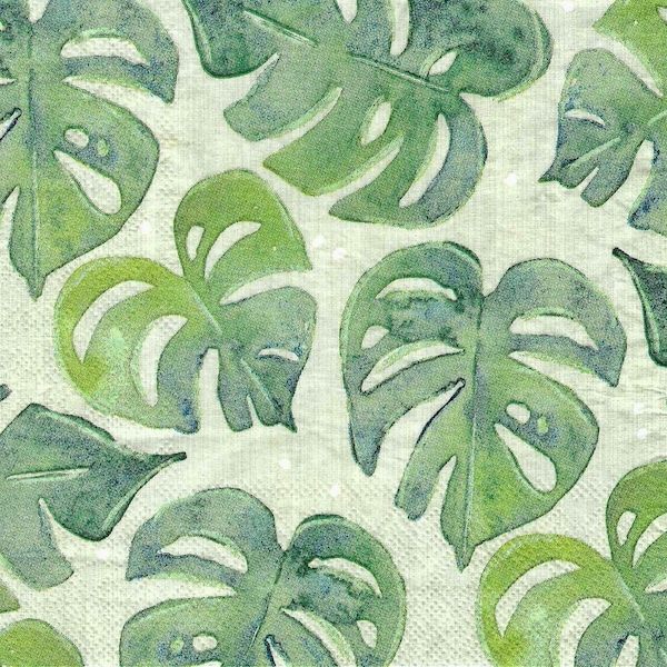 Tropical Leaf Paper Napkins - Etsy