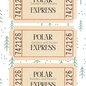 Printable Polar Express Tickets Instant Digital Download High ...