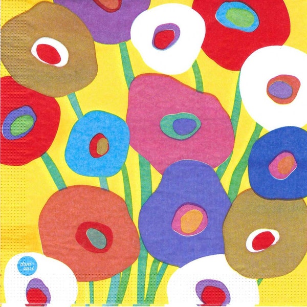 Napkins Bold Flowers - Etsy