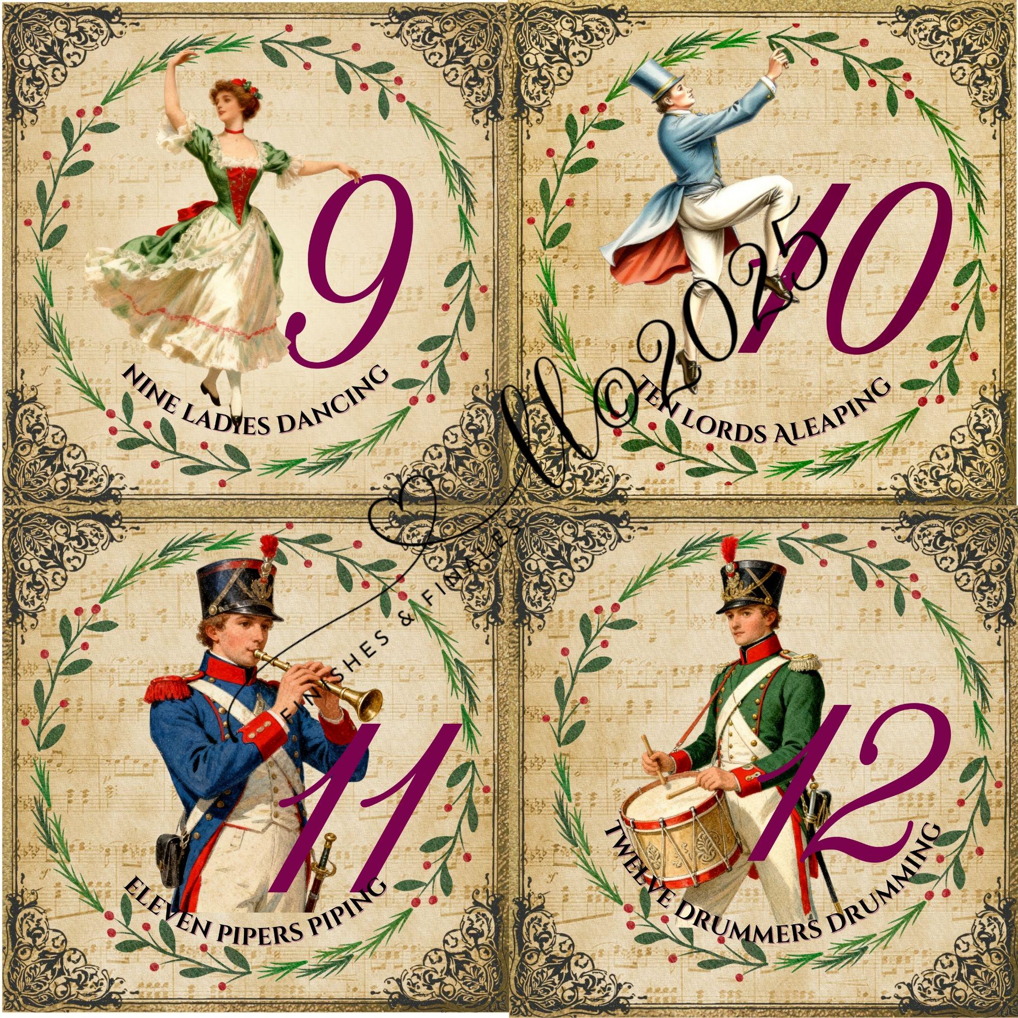Twelve Days of Christmas Digital Download Twelve Individual Images ...