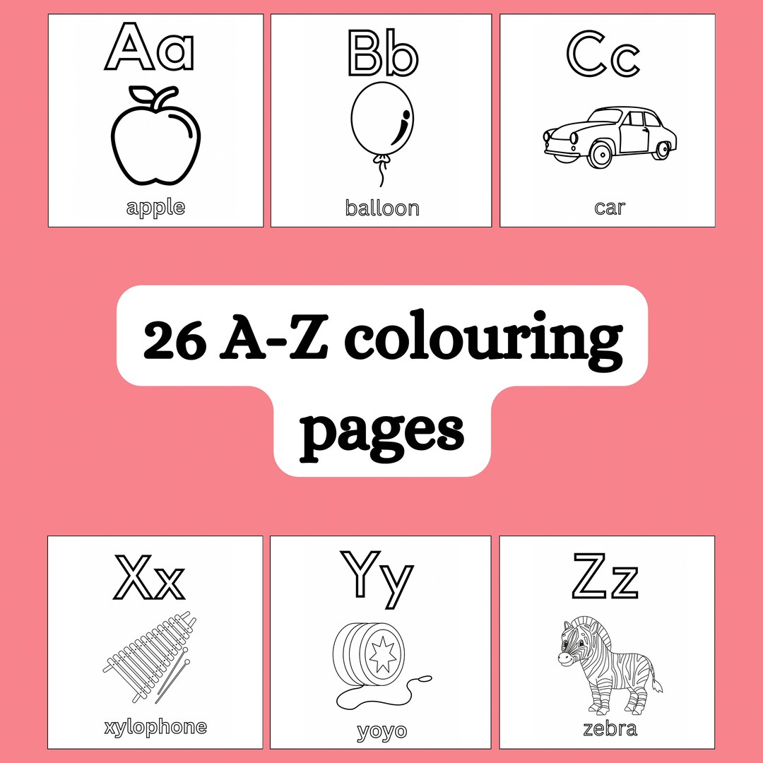 ALPHABETS COLOURING PAGES A Z Suitable for Little Hands - Etsy