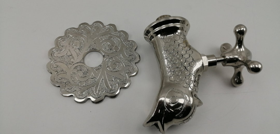 Silver Fish Faucet: Solid Brass Moroccan Bathroom Sink Faucet - Etsy