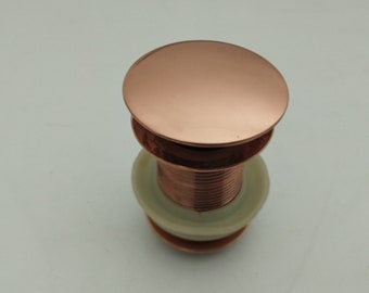 Unlacquered Copper Sink Drain, Solid Copper Drain, Pop up Drain - Etsy