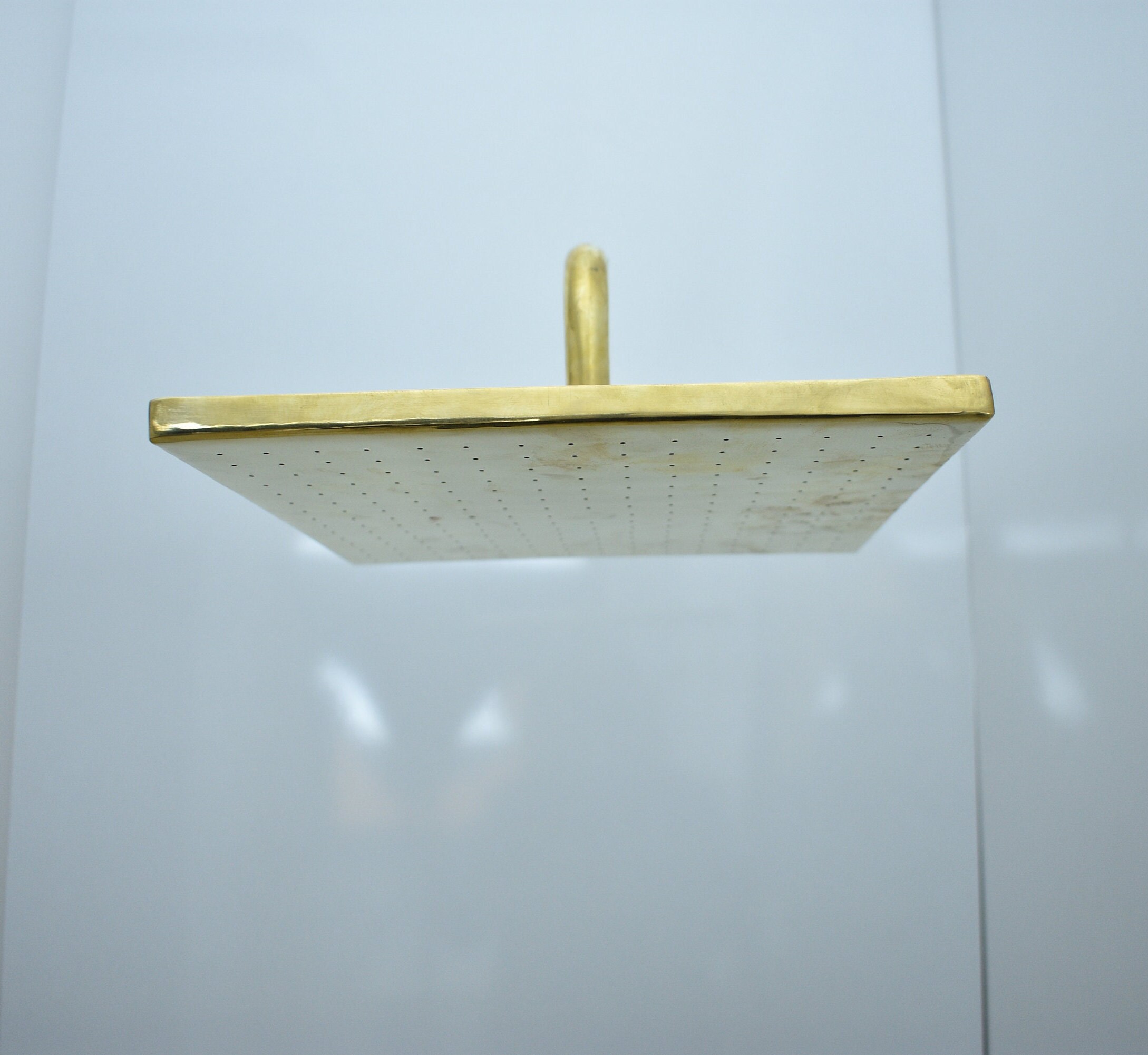 Brass Rain Showerhead Handcrafted Brass Square Shower Head 8 - Etsy