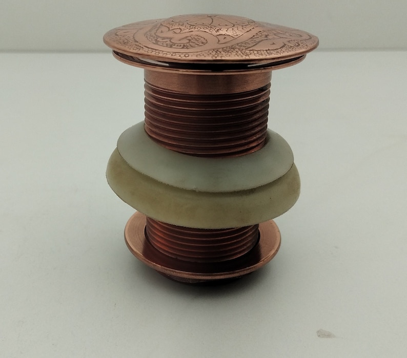 Unlacquered Copper Sink Drain, Solid Copper Drain, Pop up Drain - Etsy