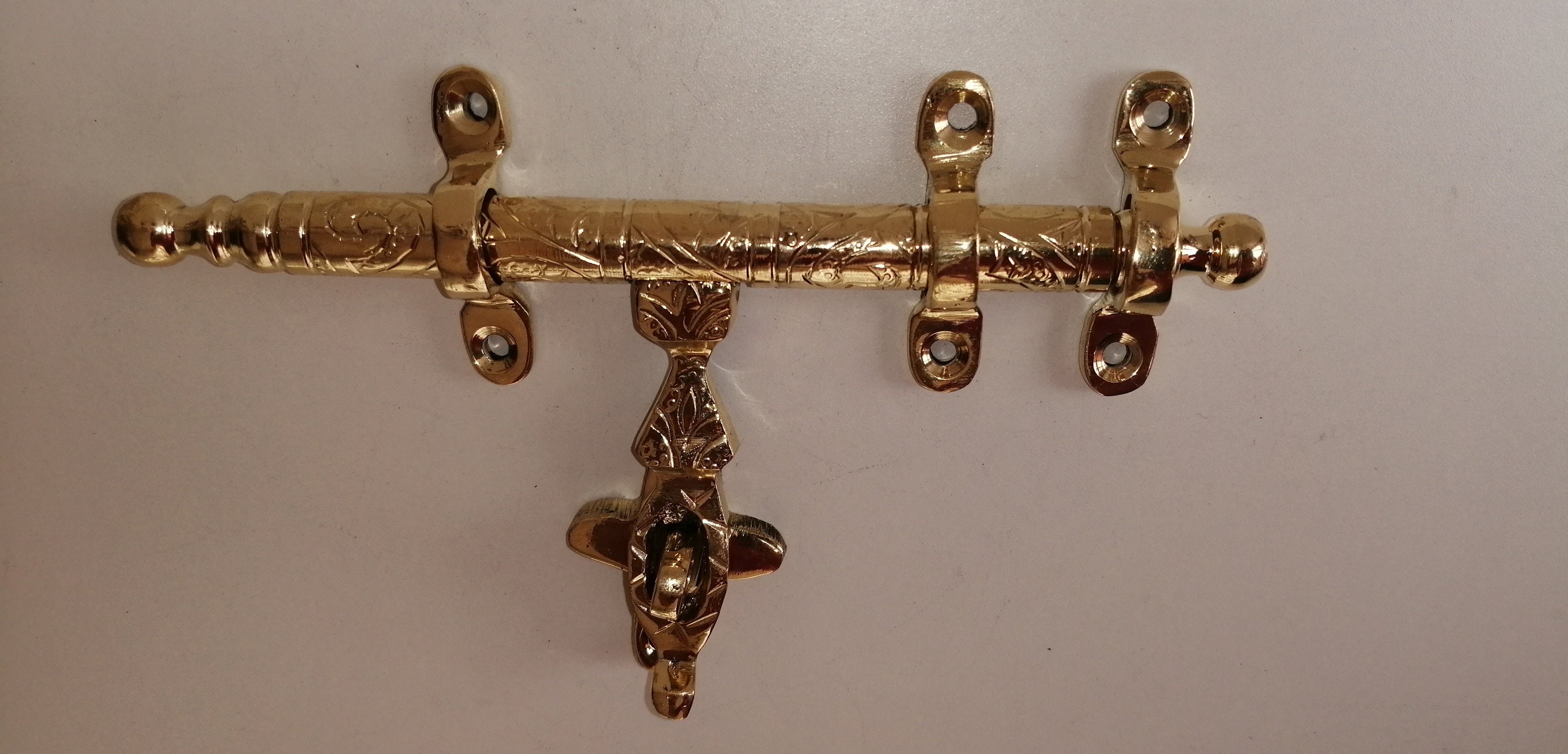 Engraved Door Lockbrass Boltbrass Door Lockgold Boltsantique Morocan ...