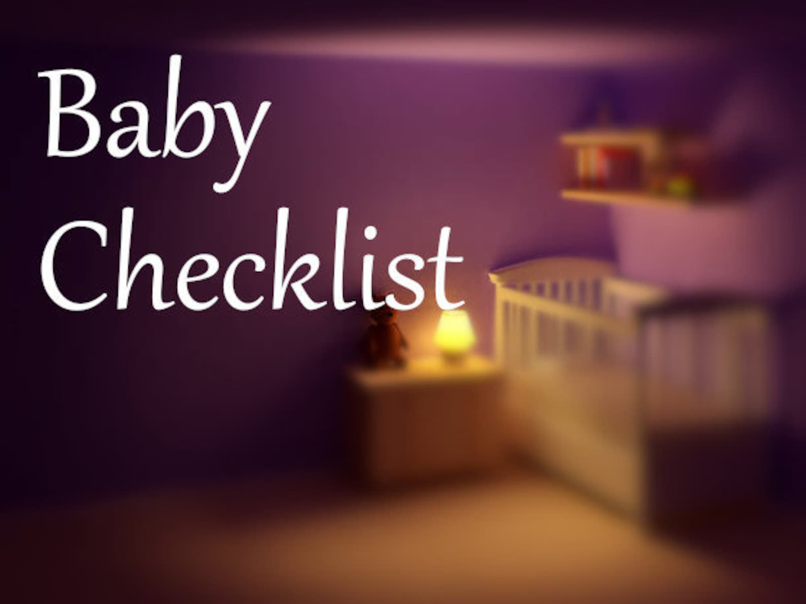 Customisable Baby Checklist - Excel Spreadsheet - Etsy