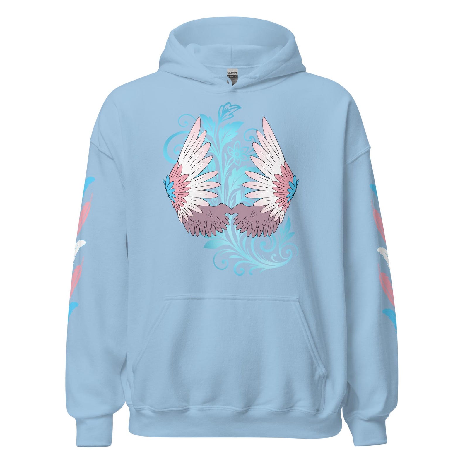 Subtle Trans Hoodie | Simple LGBTQ Pride Flag, Queer Transgender Pride ...