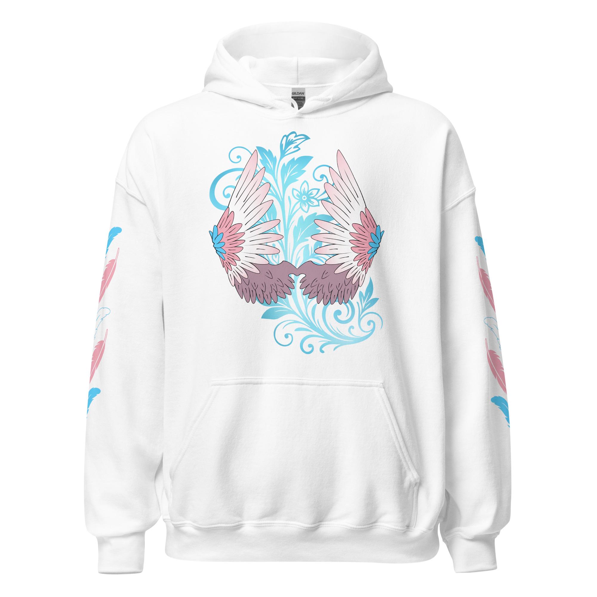 Subtle Trans Hoodie | Simple LGBTQ Pride Flag, Queer Transgender Pride ...