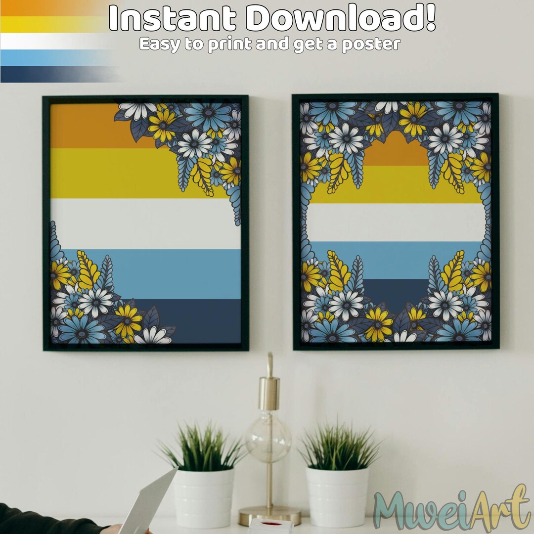 Aroace Flag Poster | Digital Pride Flag Aromantic Asexual, Wall Art to ...