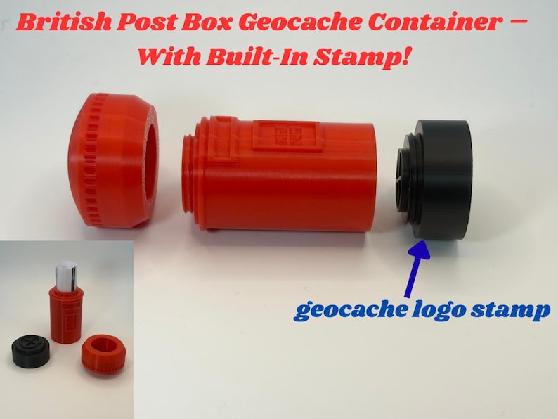 British Post Box Geocache Container – With Built‑in Stamp! - Etsy UK