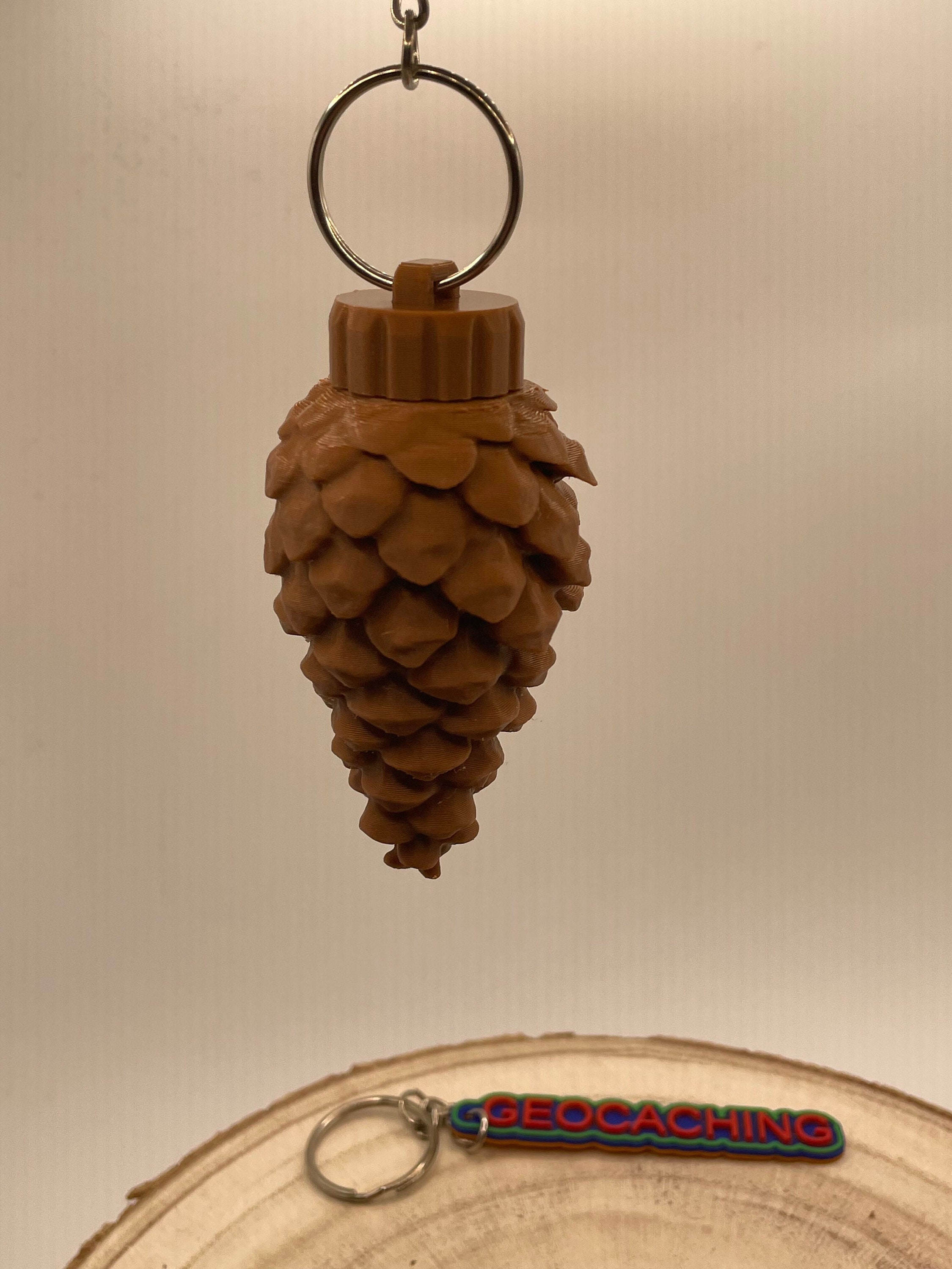 Geocache Container Tough Labyrinth Pine Cone Geocache Maze Container - Etsy