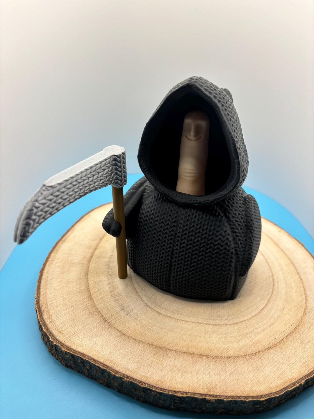 3d Printed A Bit of Fun Knitted Grim Reaper Halloween Middle Finger ...