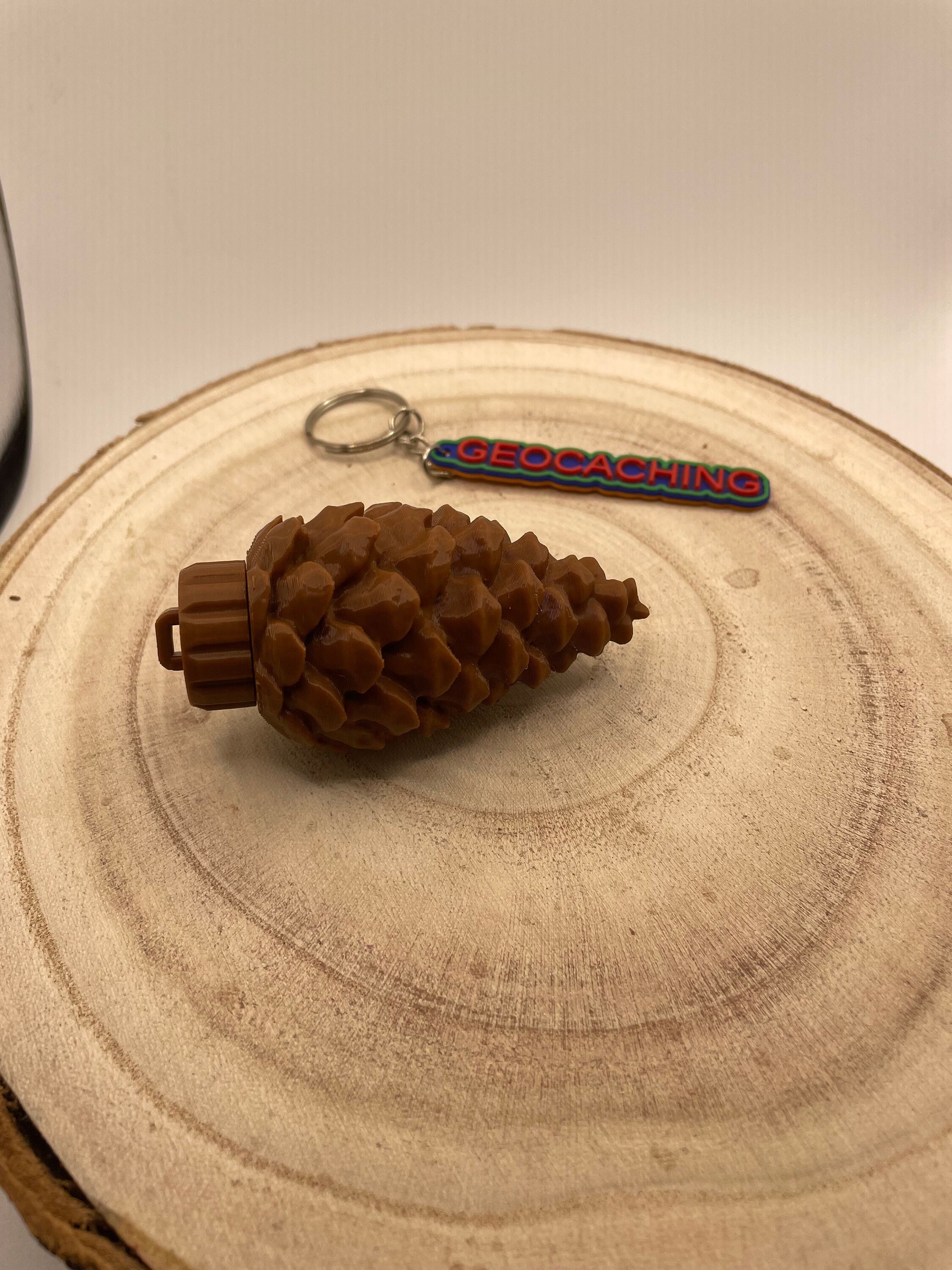 Geocache Container Tough Labyrinth Pine Cone Geocache Maze Container - Etsy