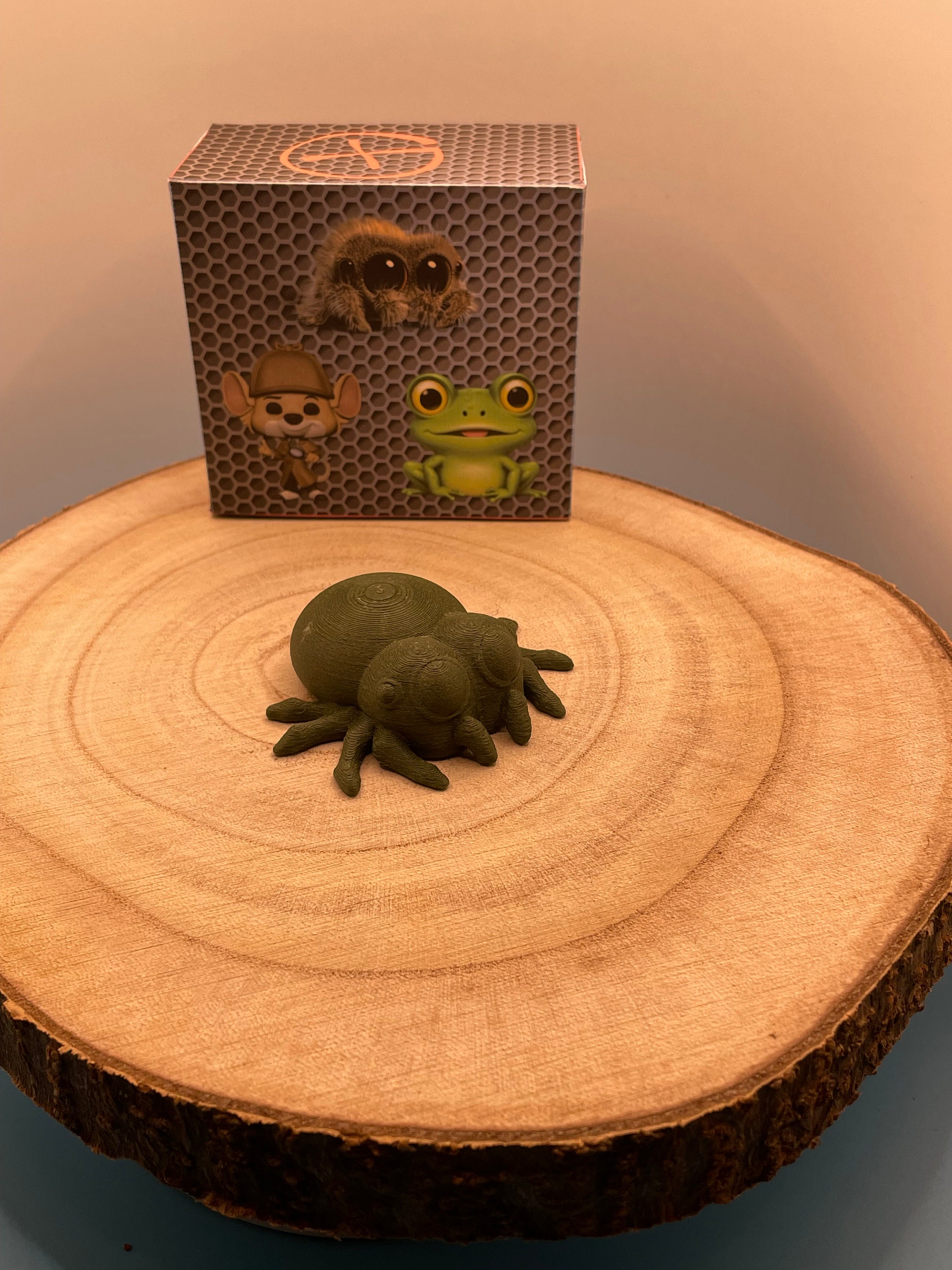 Camo Green Carbon Fibre Geocache Set of Mouse Frog and Spider Super ...