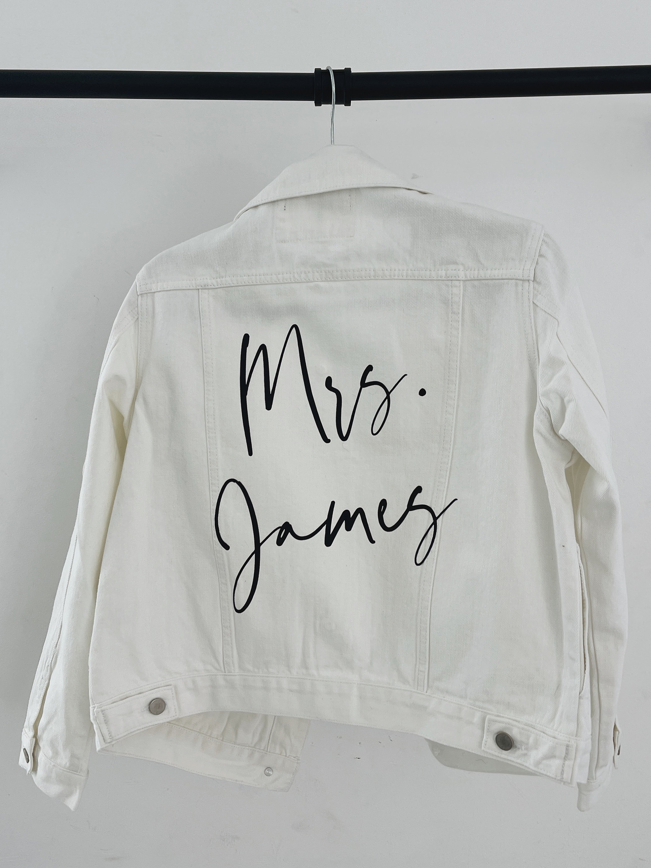 Custom White Denim Jacket Bride White Denim Custom Jean - Etsy