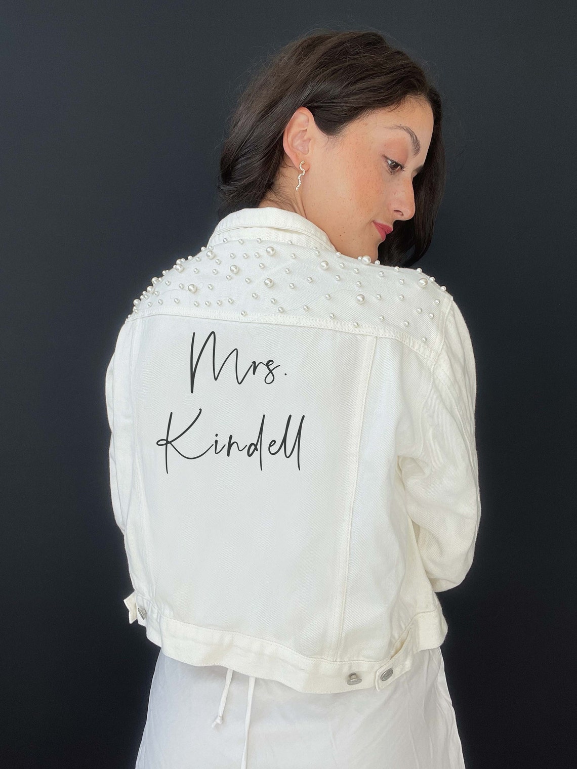 Custom Pearl Denim Jacket Pearl Denim Jacket for Bride - Etsy