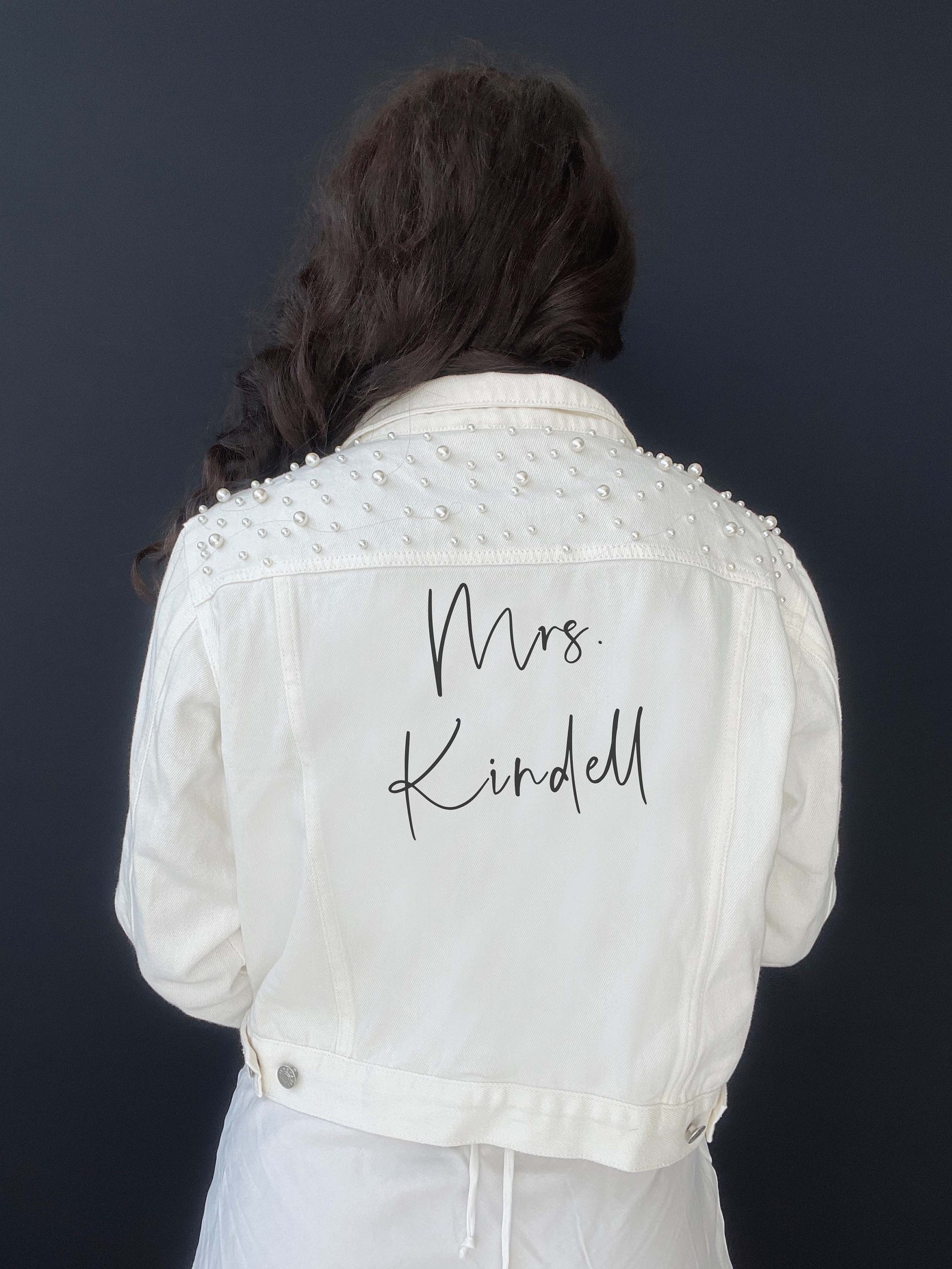 Custom Pearl Denim Jacket Pearl Denim Jacket for Bride - Etsy