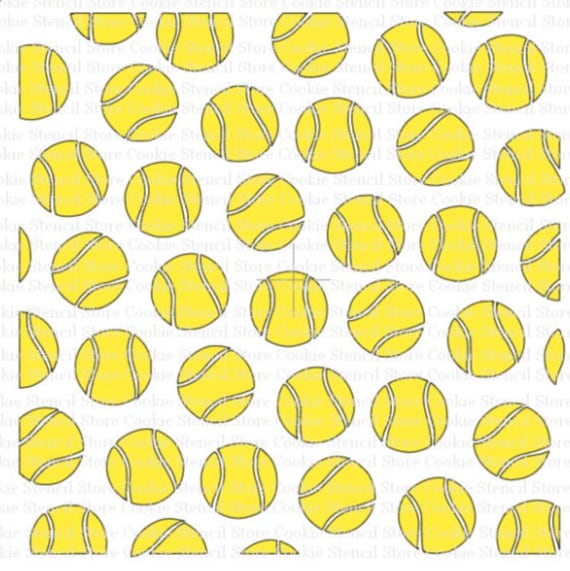 Tennis Balls Stencil Background Stencil Cookie Stencil - Etsy