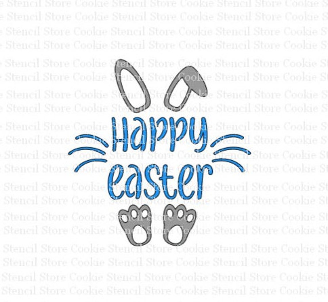 Happy Easter 2 Stencil Cookie Stencil Craft Stencil Cake - Etsy