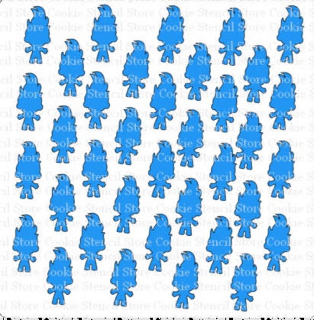 Troll Background Cookie Stencil Stencil Cake Stencil - Etsy