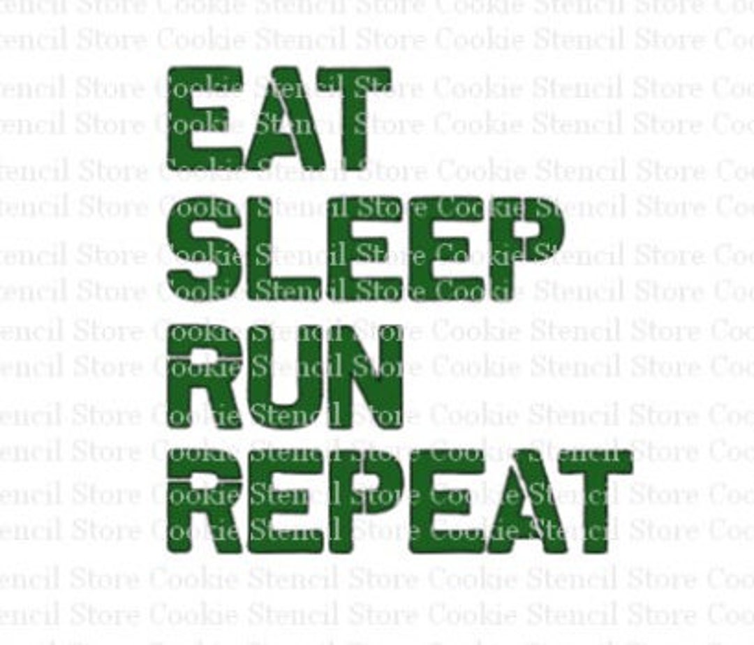 Eat Sleep Run Cookie Stencil SVG: Track Stencil (digital) - Etsy