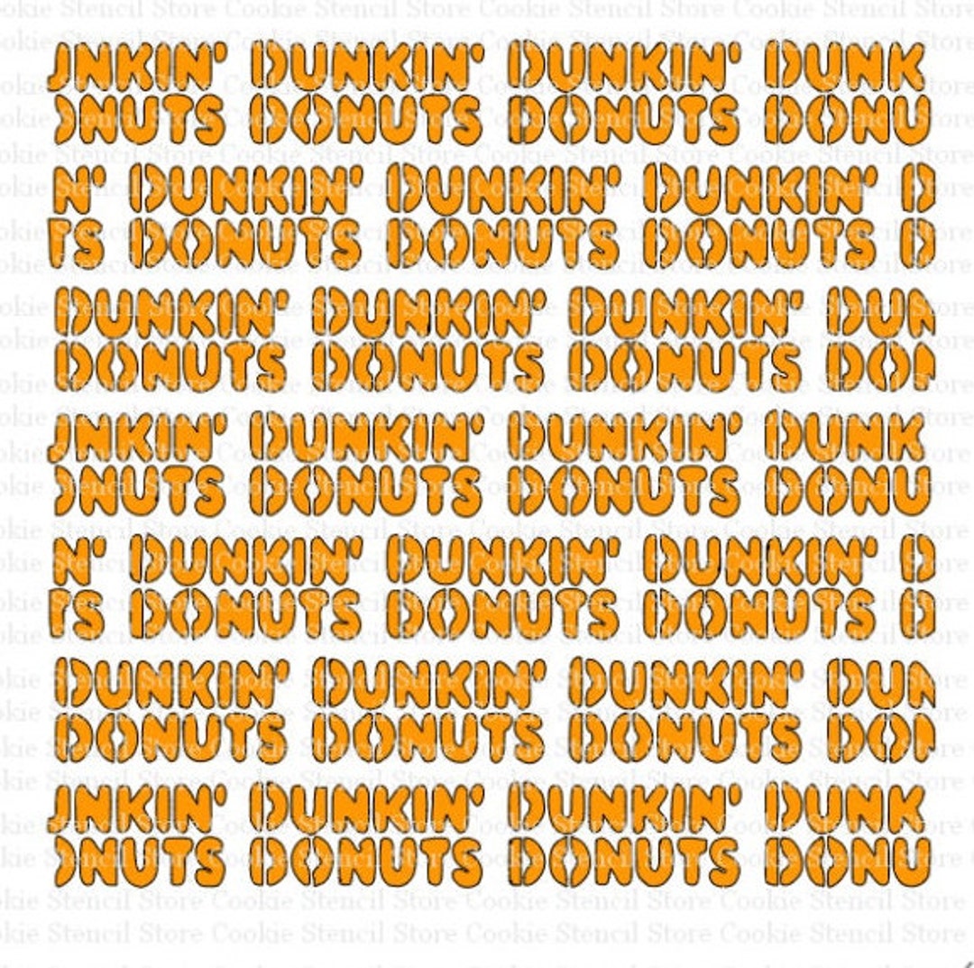 DD Stencil, Donut Logo Stencil, Background Stencil, Cookie Stencil ...
