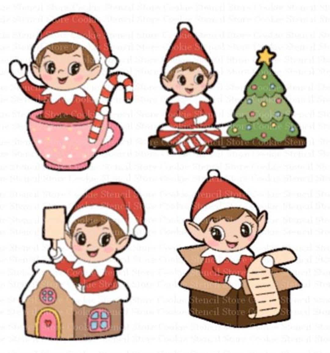 Elf Set 3 Cookie Cutters, Christmas Cookie Cutter, Elves - Etsy
