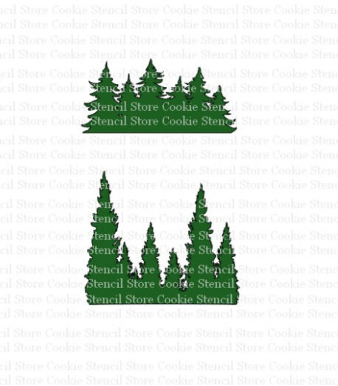 Trees Stencil: Forest Background, Cookie, Cake, Craft (5.75"x5.75") - Etsy