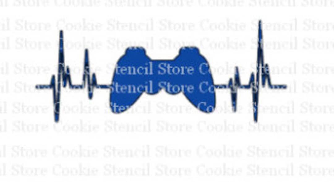 Gamer Pulse Cookie Stencil Digital SVG, Video Game Stencils SVG - Etsy