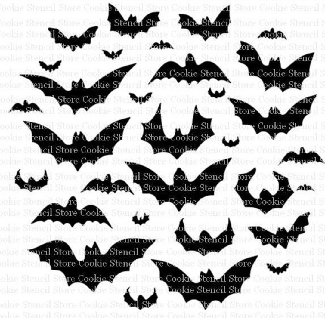 Bats Bats Bats Digital Cookie Stencil SVG, Halloween Stencil SVG - Etsy