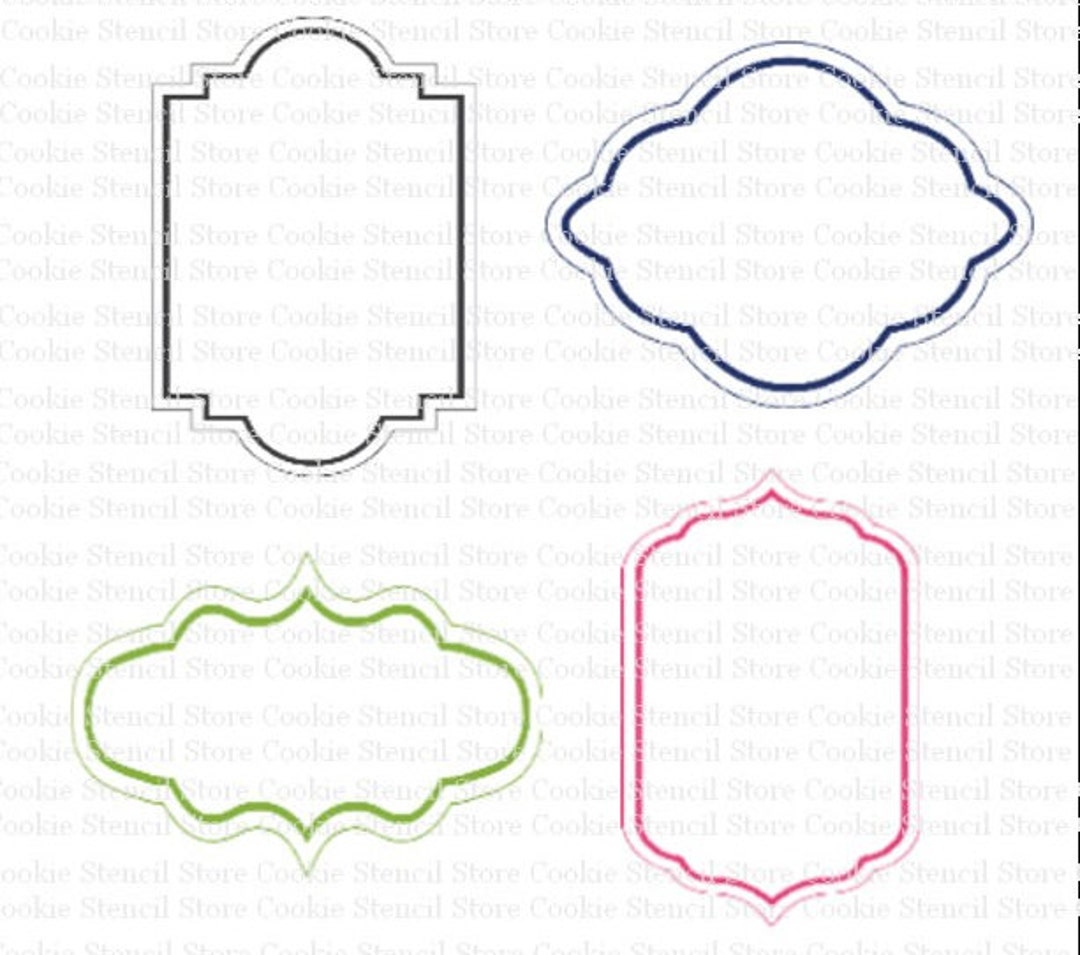 Antique Plaque Cookie Cutter Set, Plaque Shape Cookie Cutter - Etsy