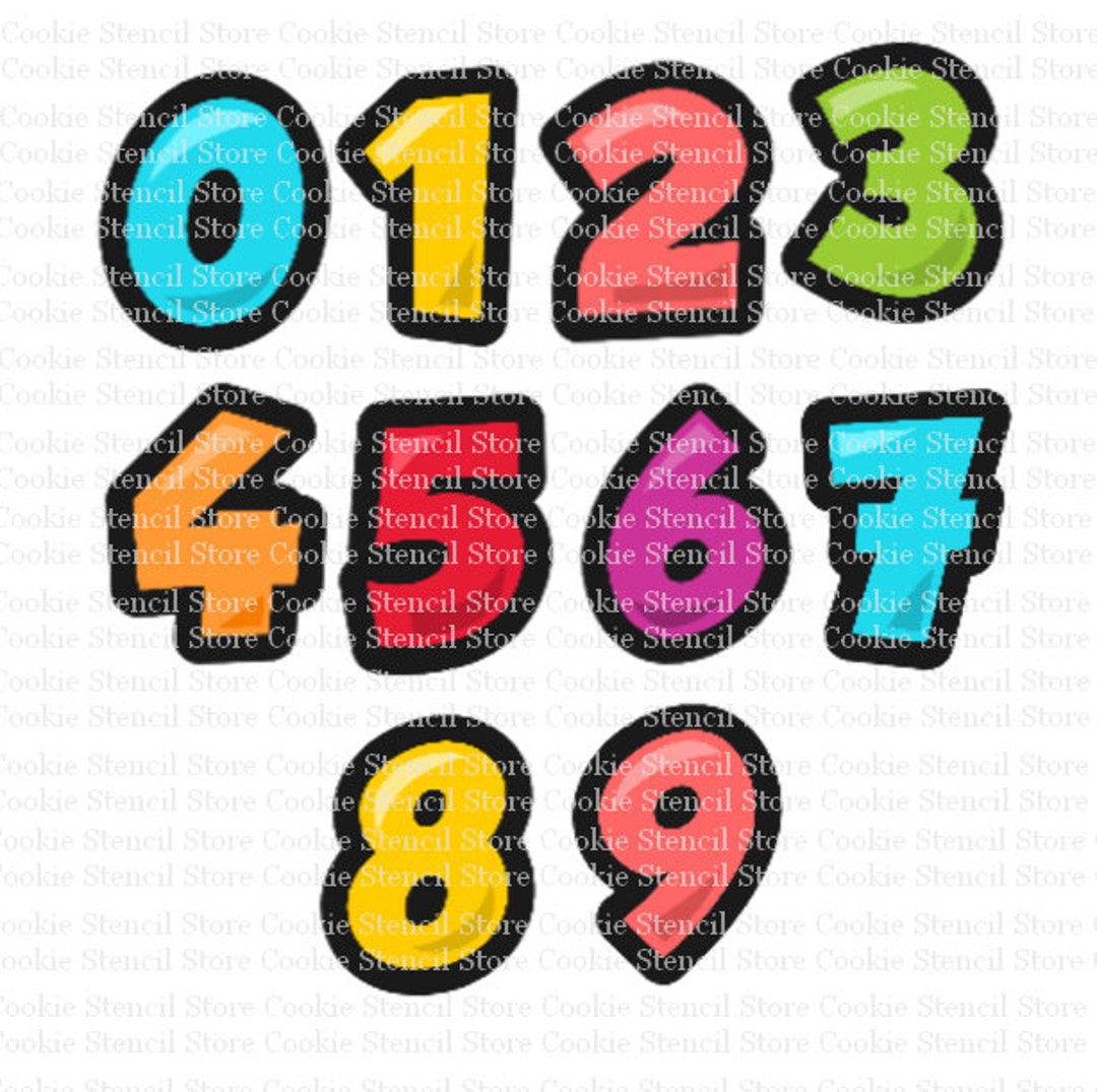 Basic Numbers Cookie Cutter Set, Number Cookie Cutter, Birthday Number ...