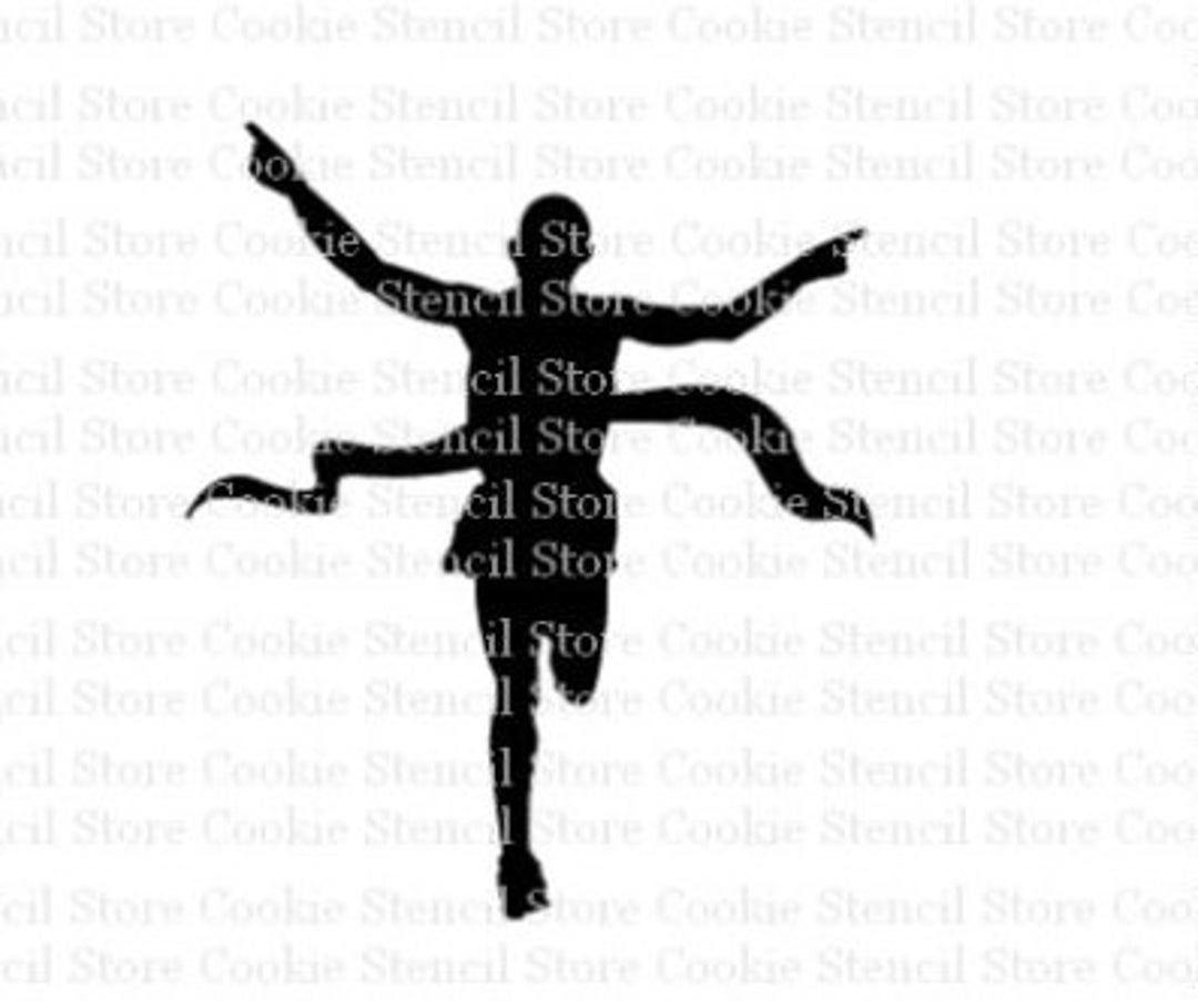 Marathon Runner Stencil: Cookie & Craft Decor (5.75"x5.75") - Etsy