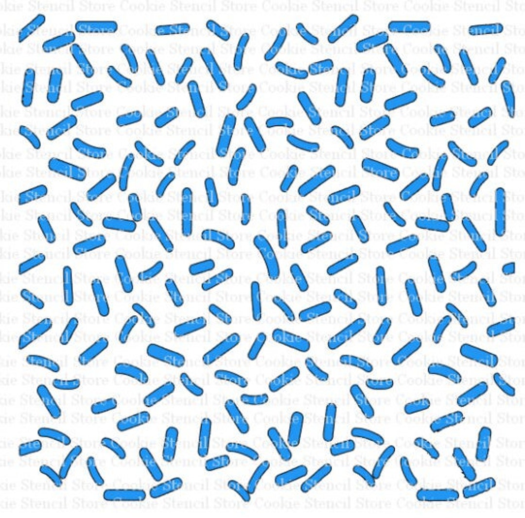 Candy Sprinkles Background Stencil, Cookie Stencil, Cake Stencil, Craft ...
