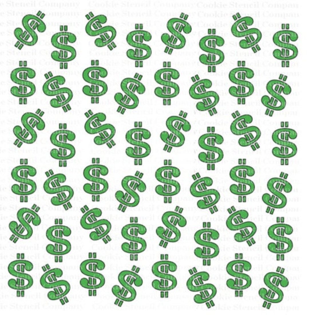 Dollar Symbol Background Cookie Stencil Digital SVG, Money Stencil SVG ...