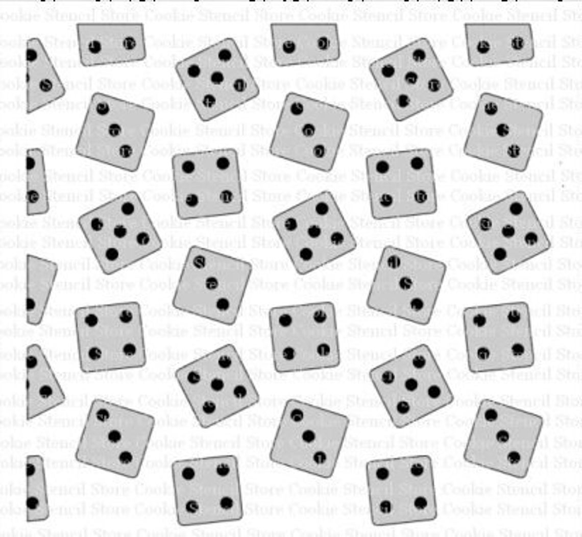 Dice Background Stencil, Cookie Stencil - Etsy