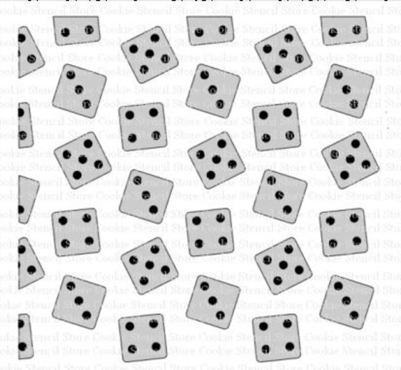 Dice Background Stencil, Cookie Stencil - Etsy