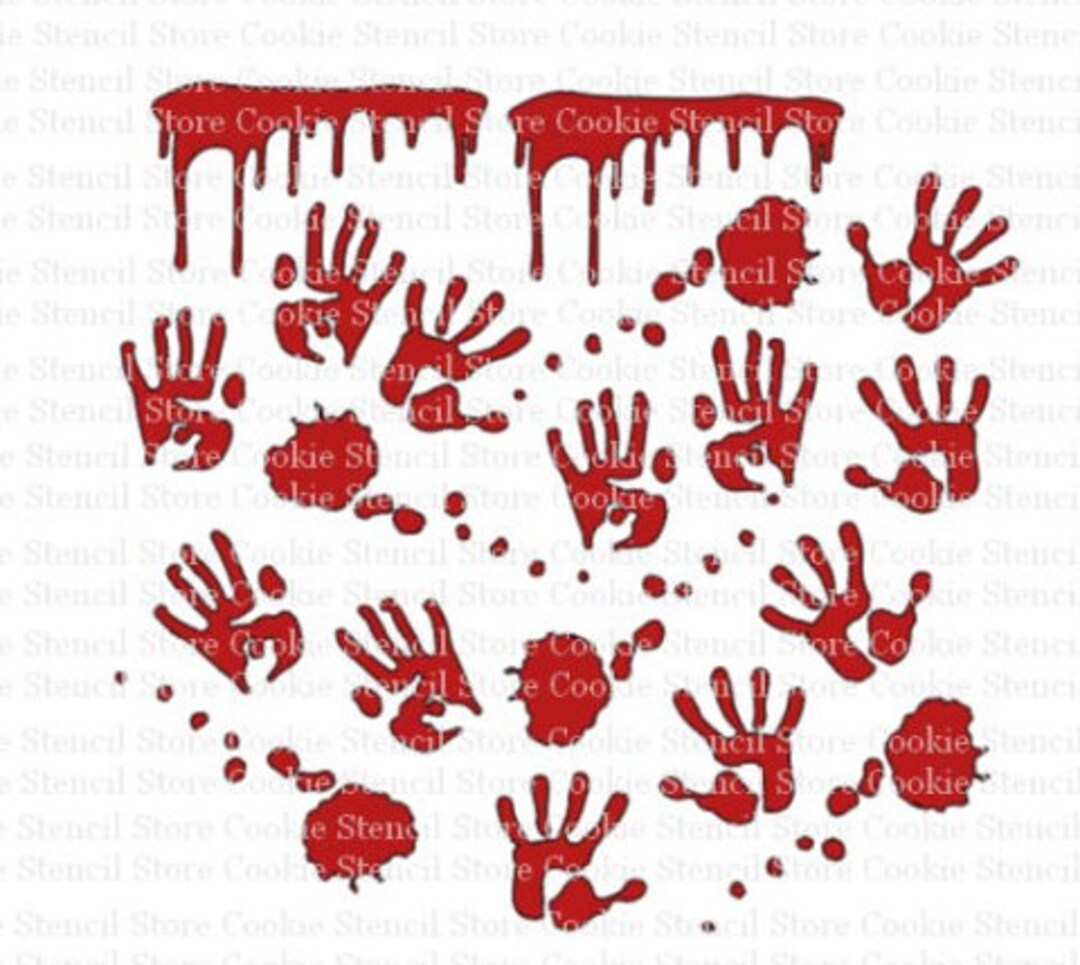 Horror Blood Splatter Cookie Stencil SVG, Halloween Stencil (digital ...