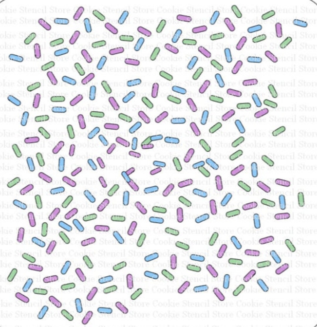 Sprinkles Background Stencil, Cookie Stencil, Craft Stencil, Cake ...