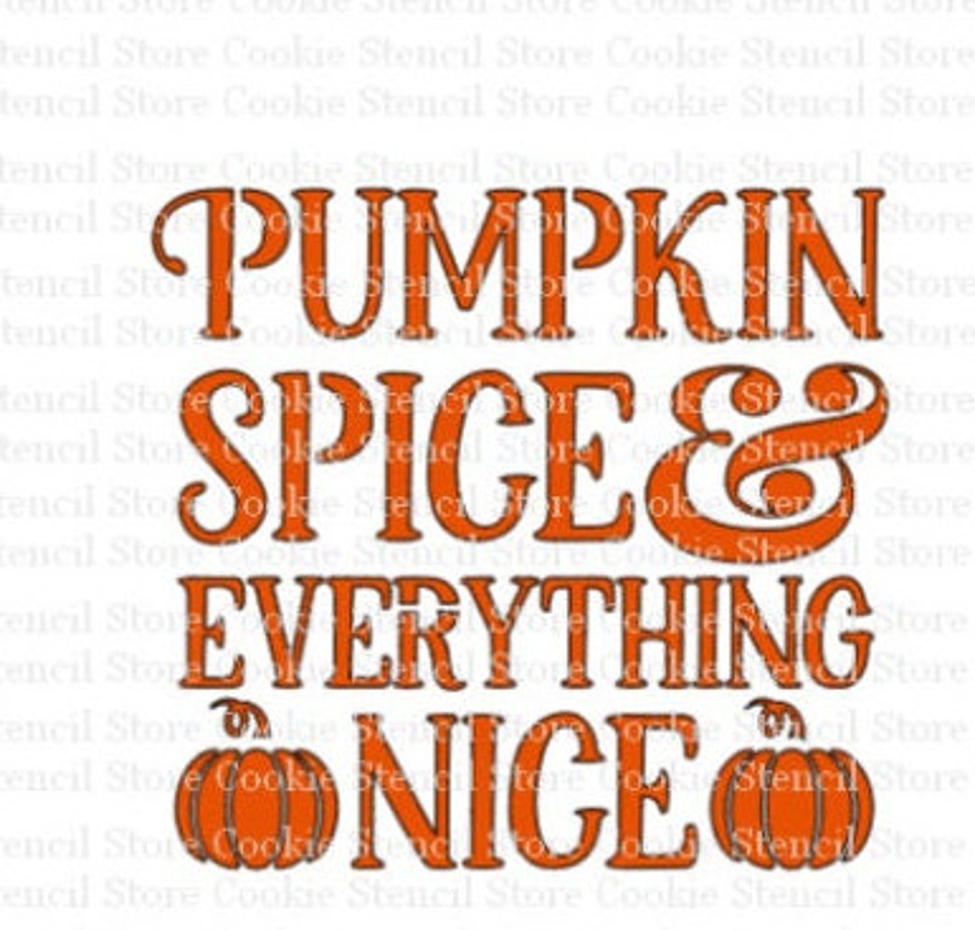 Pumpkin Spice Stencil: Cookie, Cake, and Craft Stencil (5.75"x5.75") - Etsy