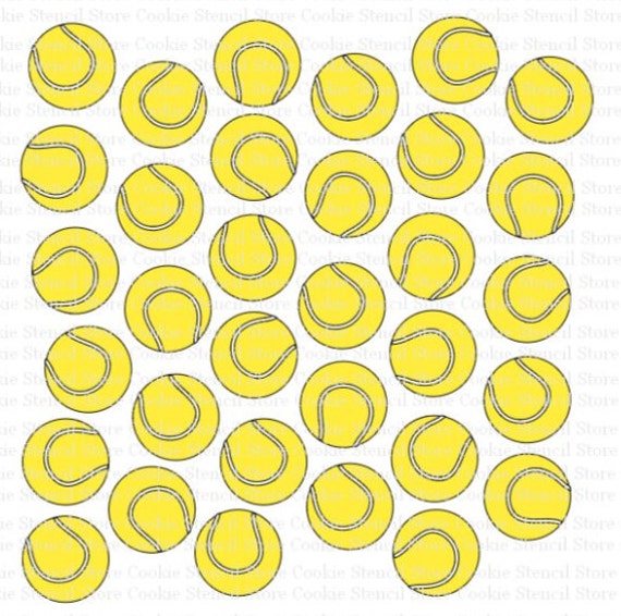 Tennis Balls Background Stencil Cookie Stencil Craft | Etsy
