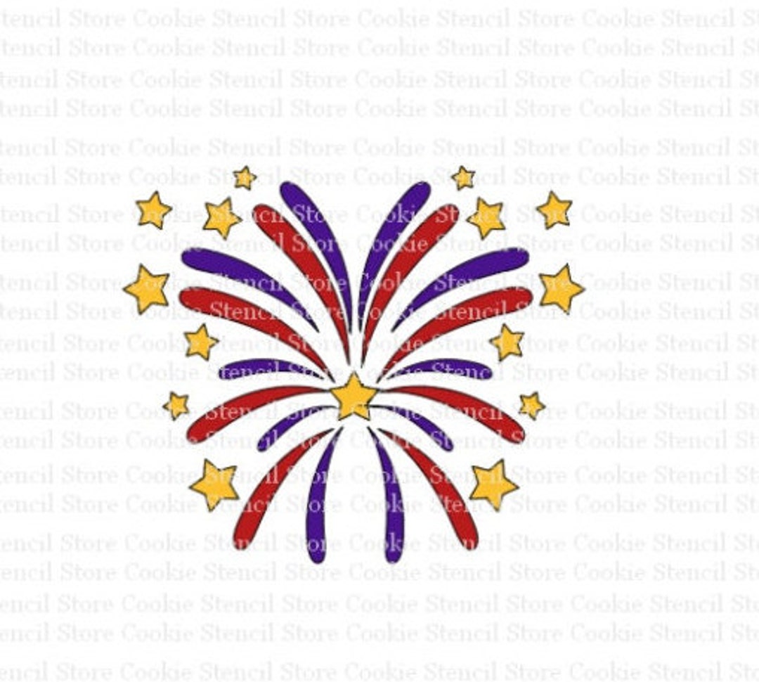 Firework Stencil, Cookie Stencil, Cake Stencil, Craft Stencil - Etsy